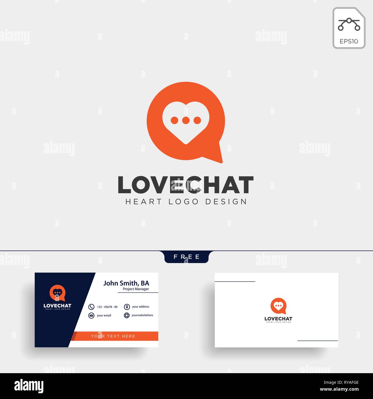 love chat simple creative logo template vector illustration icon ...