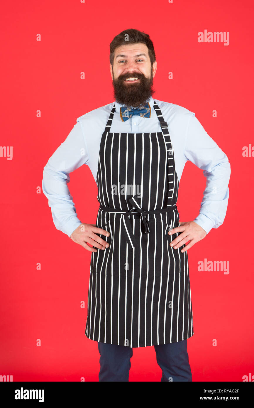 Bearded chef waiter wearing hi-res stock photography and images - Alamy