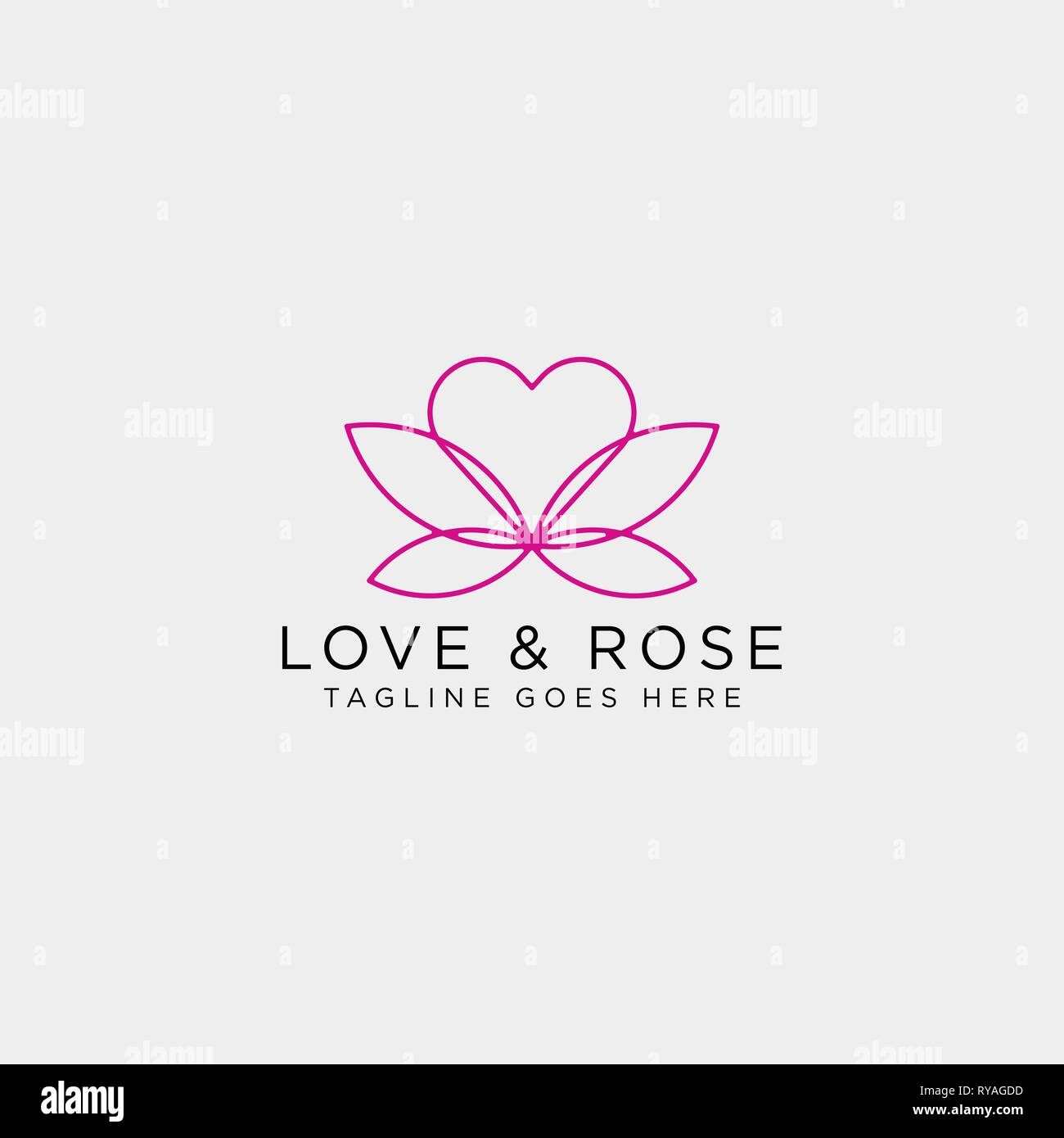 Rose logo Stock Vector Images - Alamy