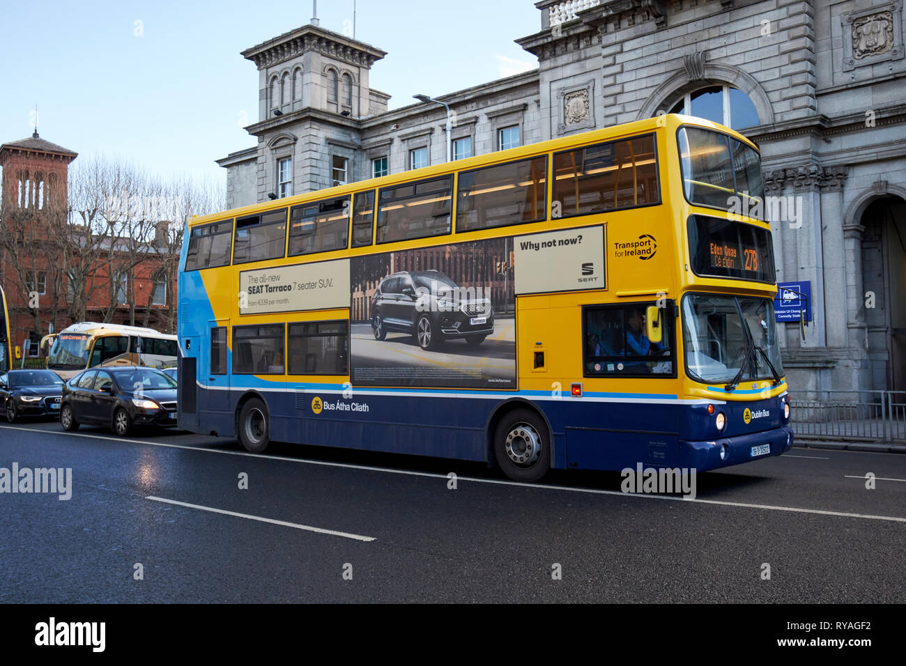 dublinbus double deck volvo alexander dennis b7ldd bus outside connolly ...