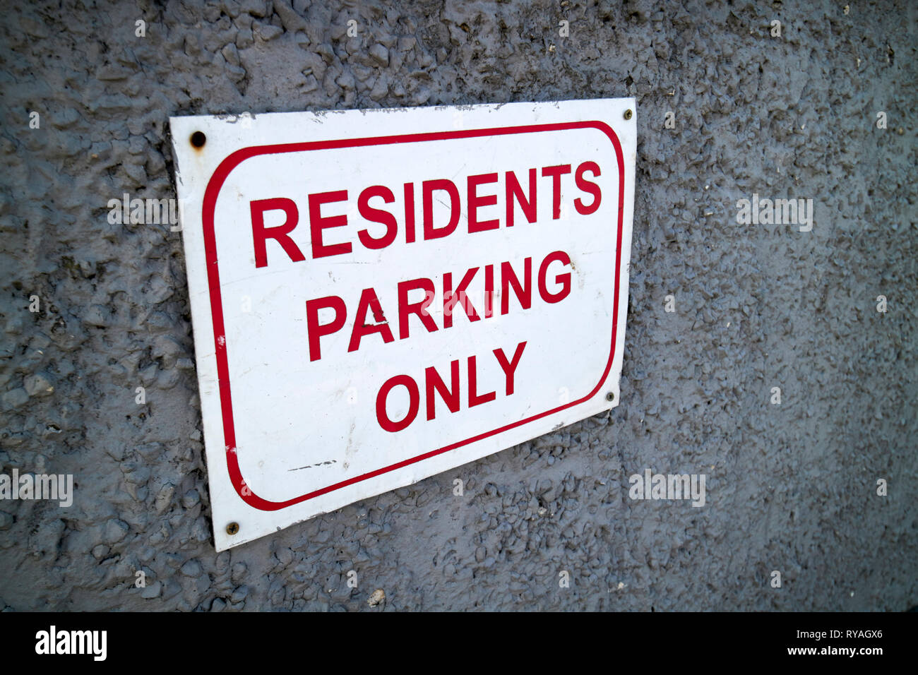 Residents parking hi-res stock photography and images - Alamy