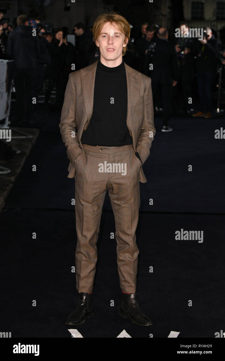 London, UK. 12th Mar, 2019. LONDON, UK. March 08, 2019: Louis Hofmann ...