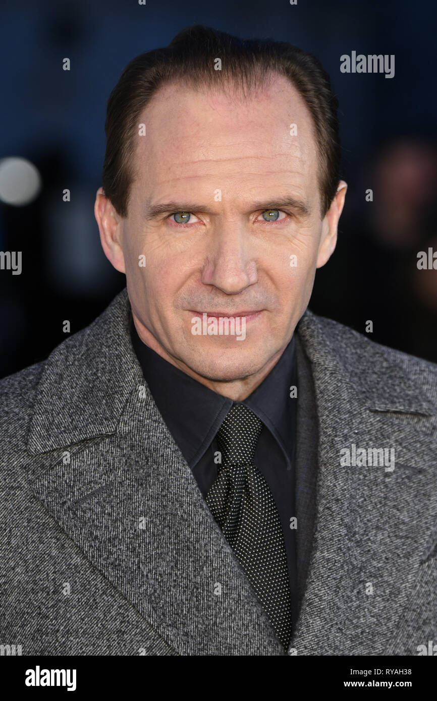 London, UK. 12th Mar, 2019. LONDON, UK. March 08, 2019: Ralph Fiennes ...