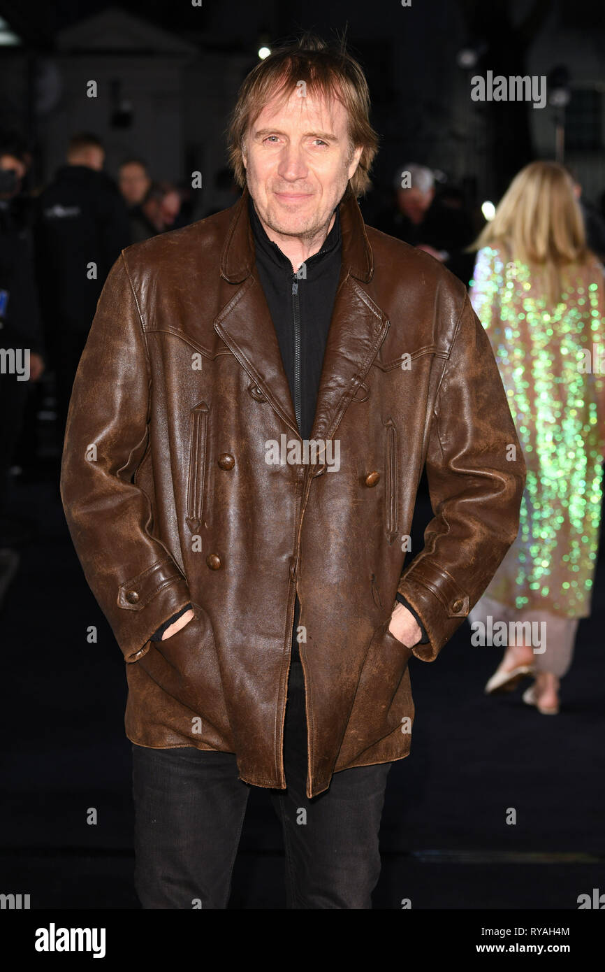 London, UK. 12th Mar, 2019. LONDON, UK. March 08, 2019: Rhys Ifans ...