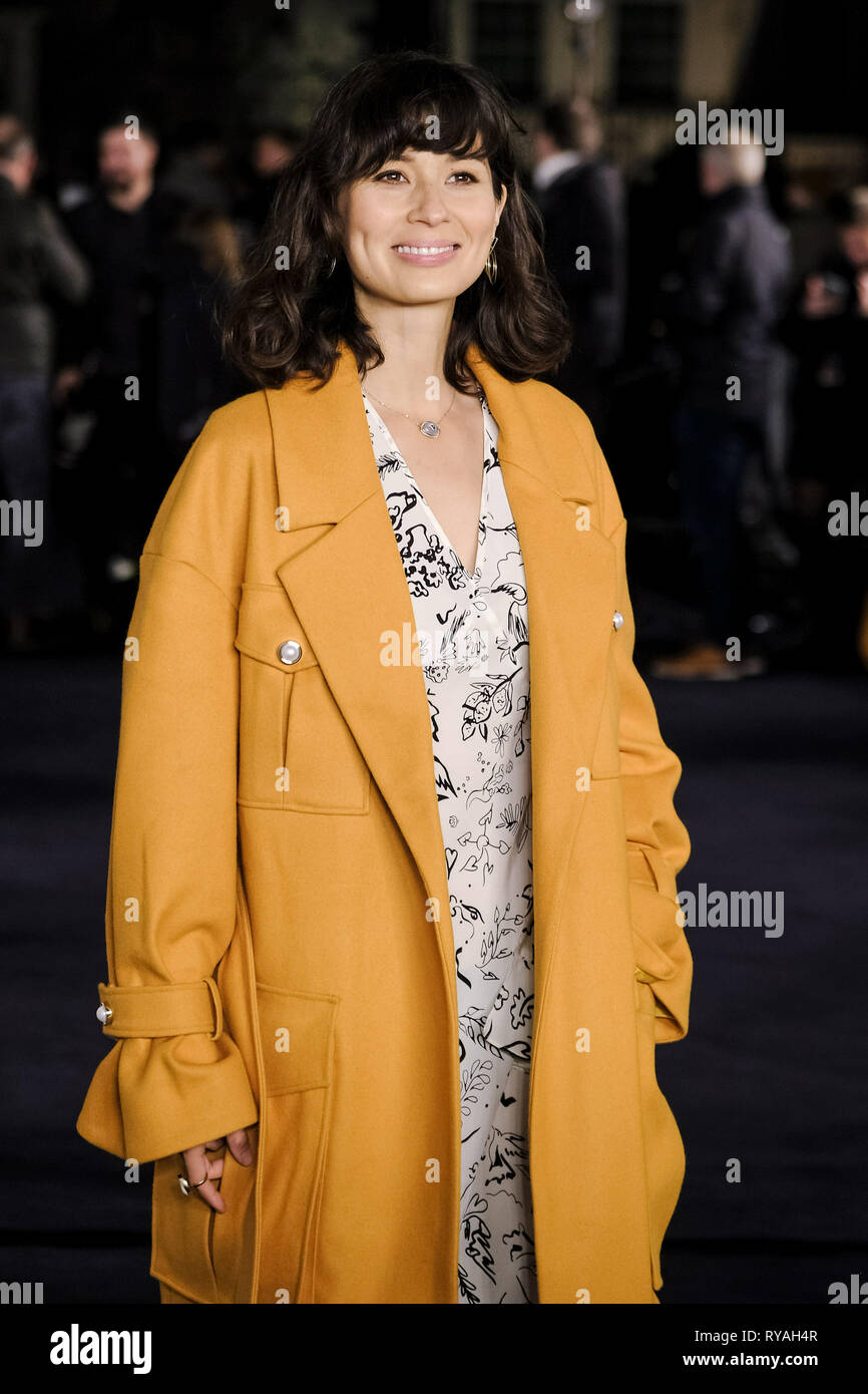 London, UK. 12th Mar 2019. Jasmine Hemsley poses on the black carpet at ...