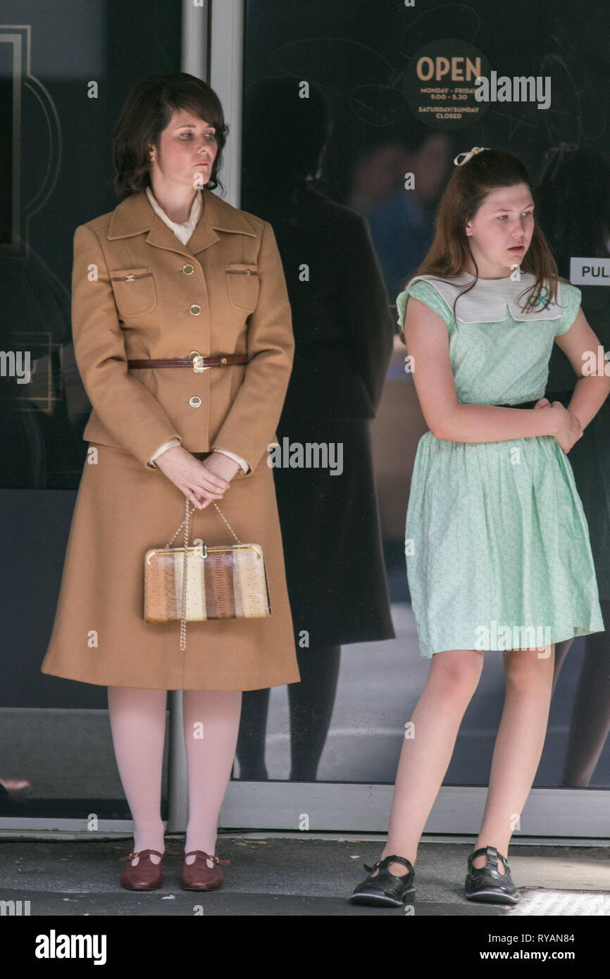 Adelaide, Australia. 13th Mar, 2019. Actors on the film set of "Escape ...