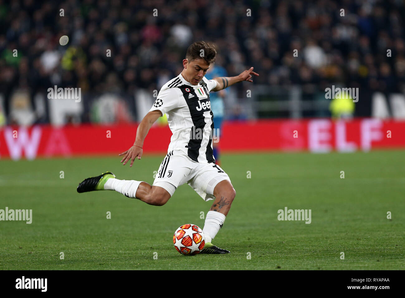 Torino, Italy. 12th Mar, 2019. Paulo Dybala of Juventus FC in action ...