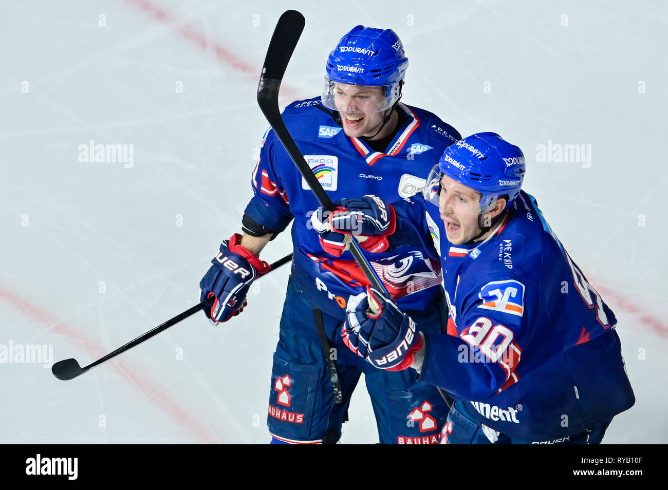 Mannheim, Germany. 13th Mar, 2019. Ice hockey: DEL, Adler Mannheim ...