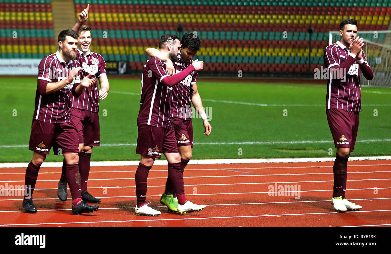 Berlin, Germany. 13th Mar, 2019. Soccer: Regionalliga Nordost, BFC ...