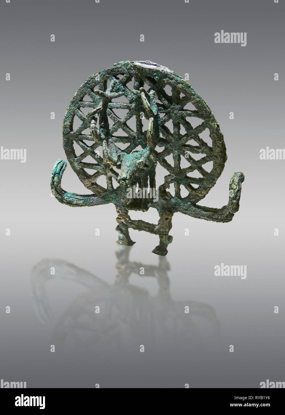 Bronze Age Hattian ceremonial standard known as "Sun Disks" from ...