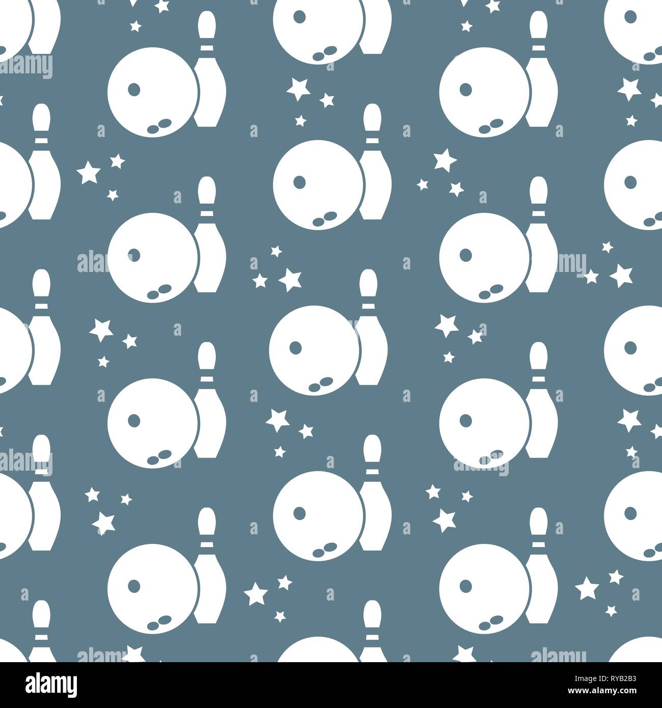 Seamless pattern with bowling pins and bowls. Sports theme. Games ...
