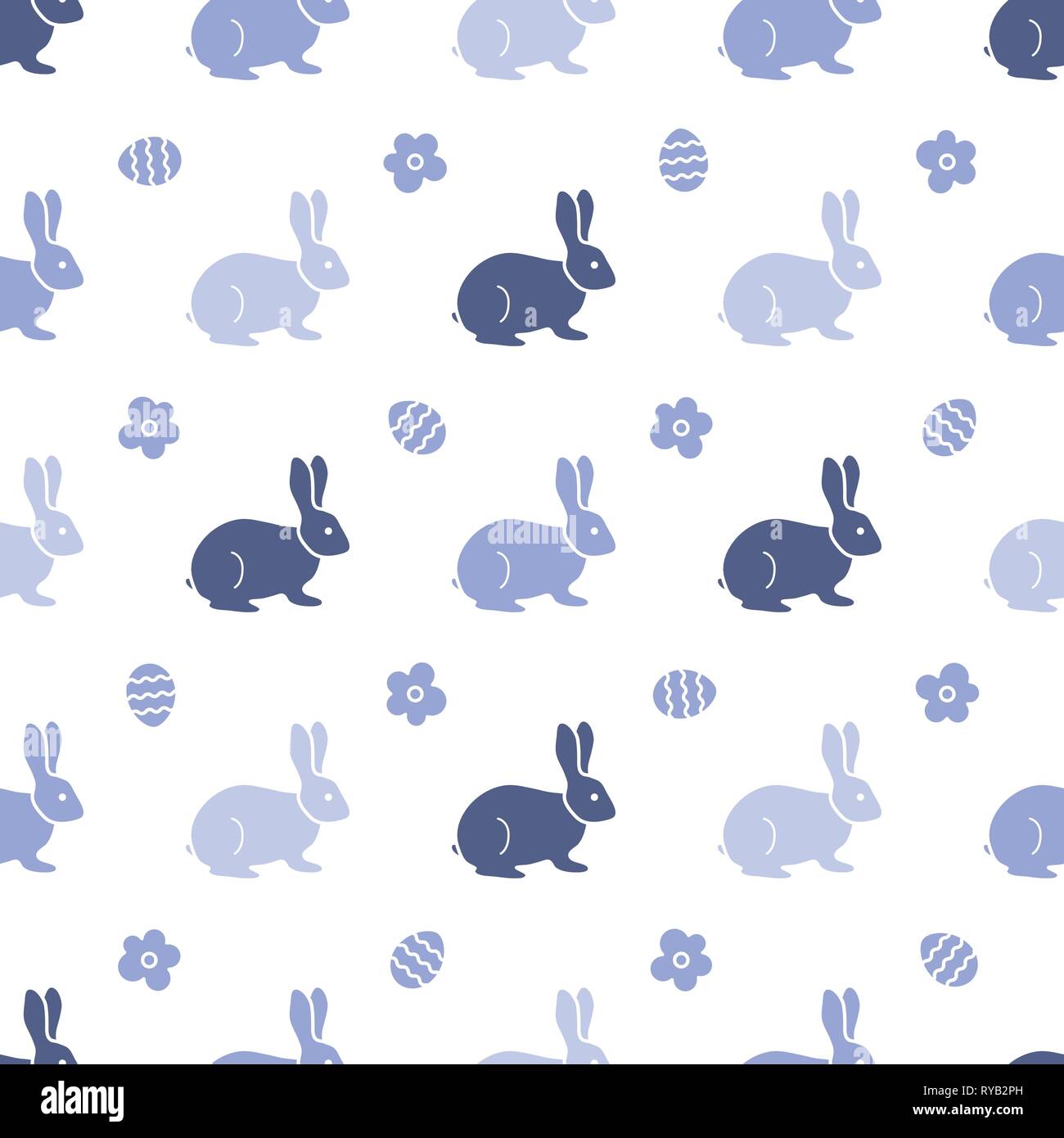 Seamless pattern with Easter Bunny. Happy Easter. Festive background ...
