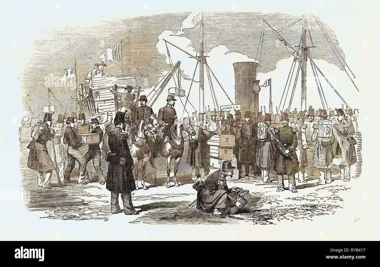 Embarkation of French Troops in English Vessels at Calais: Embarkation ...