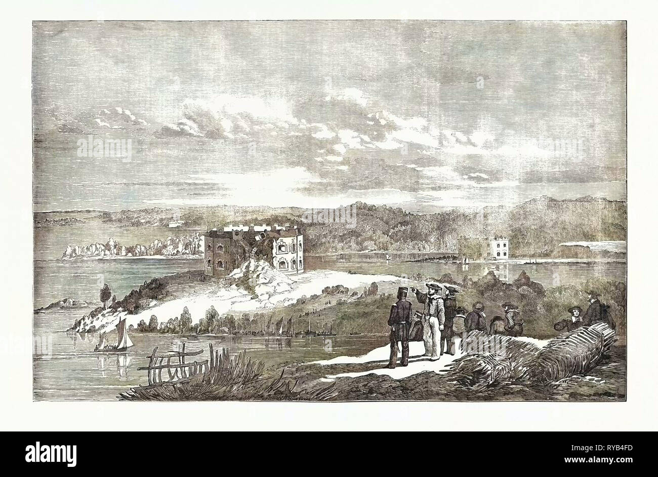 Fort Nottich Bomarsund. Breach Made by an English Three-Gun Battery ...