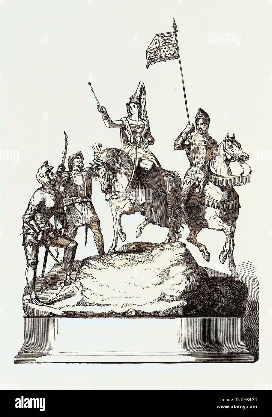 Queen philippa at the battle of nevilles cross hi-res stock photography ...