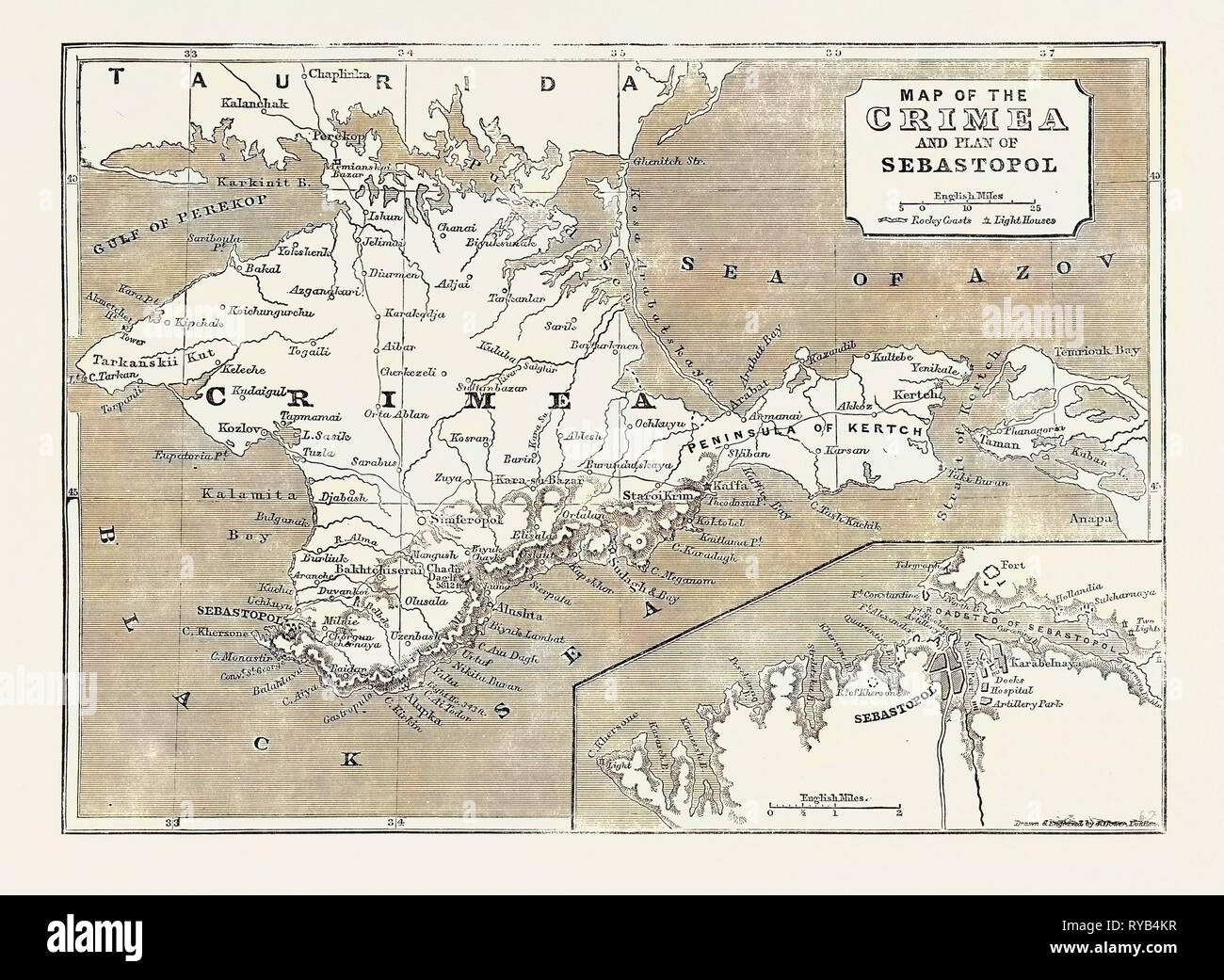 The Crimea Expedition: Map of the Crimea and Plan of Sebastopol 1854 ...