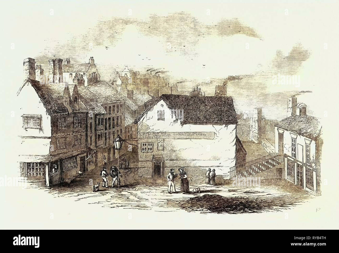View in Gateshead 1854 Stock Photo - Alamy