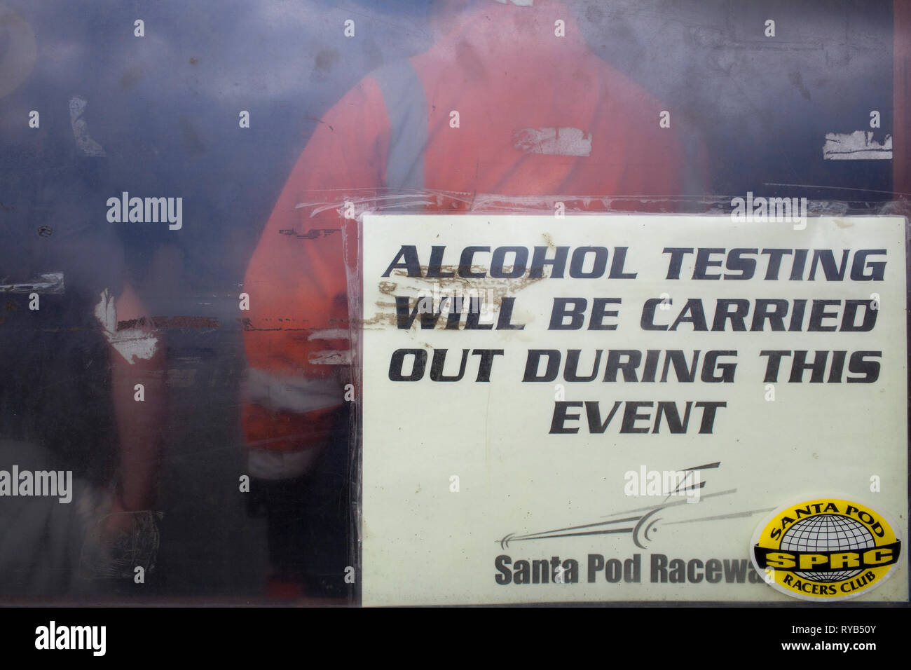 Alcohol testing sign Stock Photo - Alamy