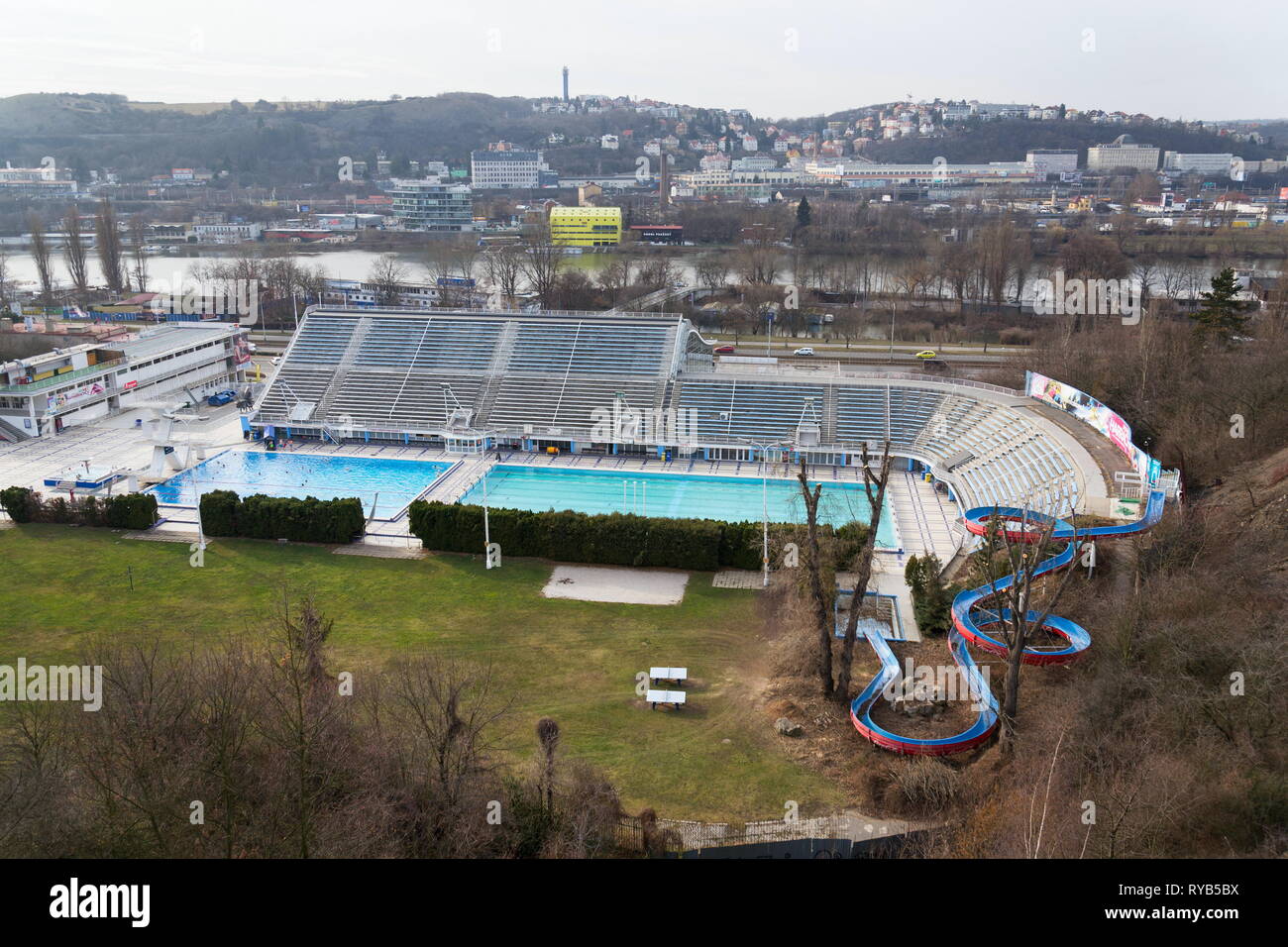 Podoli swimming pool prague hi-res stock photography and images - Alamy