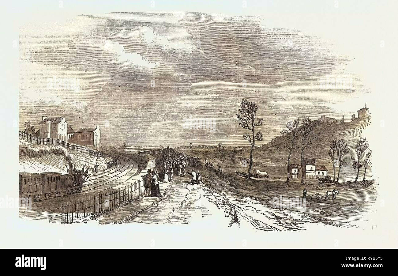 Railway Around Paris, France, 1853 Stock Photo - Alamy