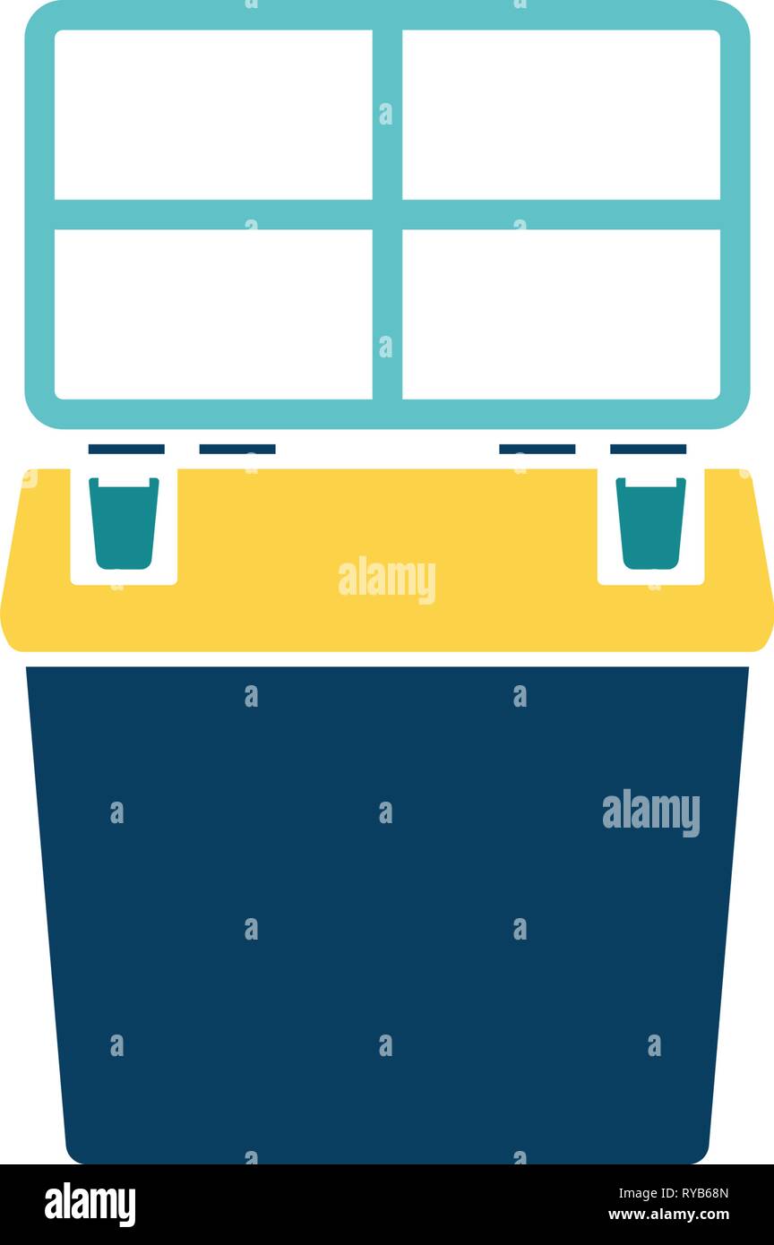 Icon of Fishing opened box. Flat color design. Vector illustration ...