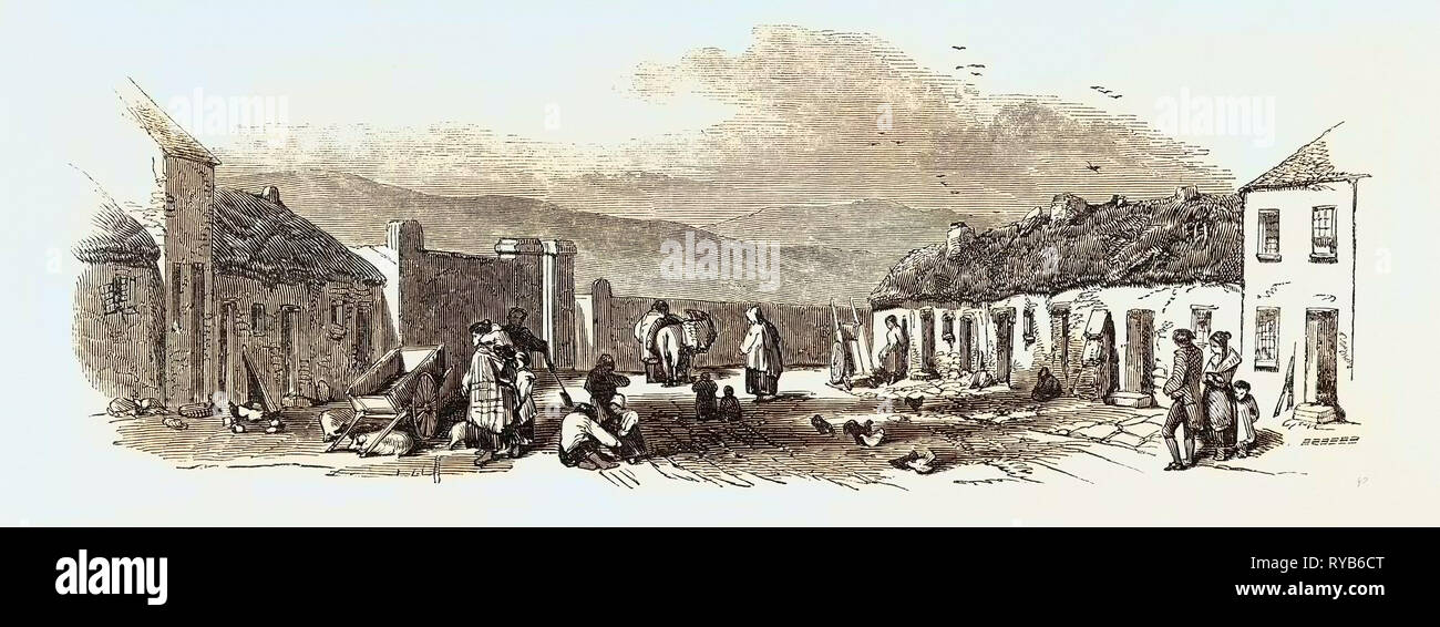 Old Chapel Road, Dungarvan, a Scene of the Late Food Riots, 1846 Stock ...