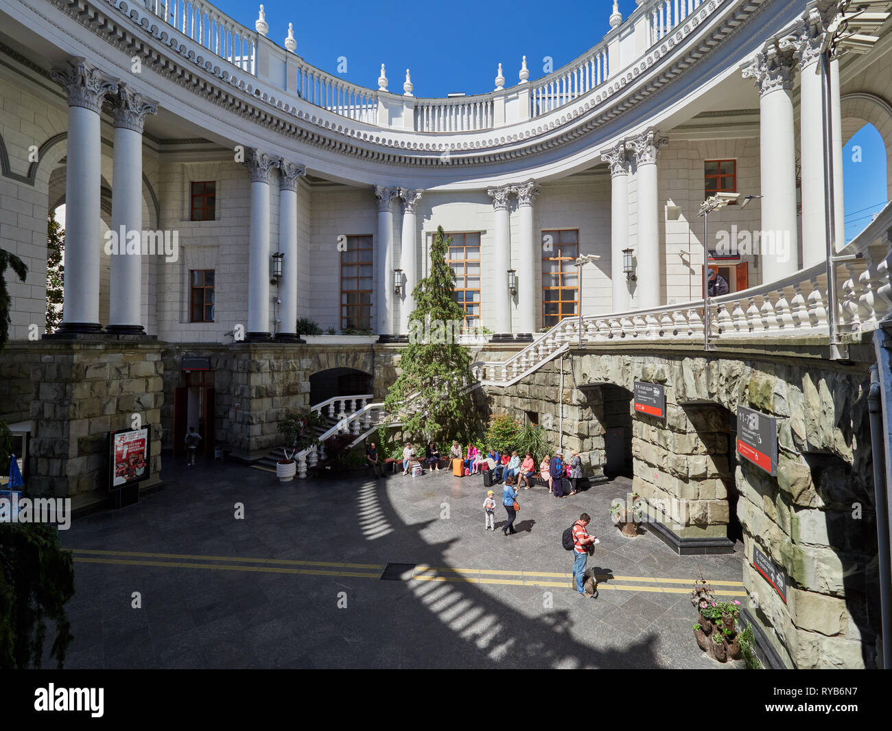 Sochi - Russian Feseration - May 12, 2017 - Sochi railway station ...