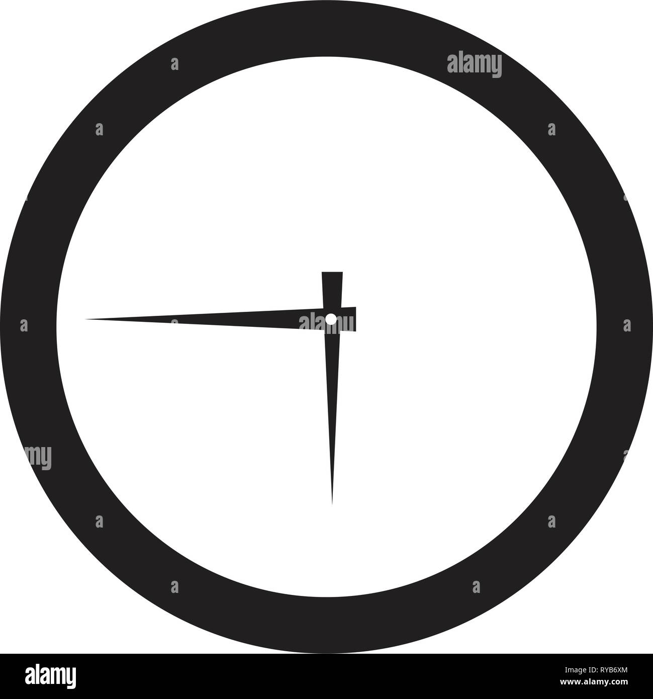 Icon round hours in a flat style. Vector illustration on white ...