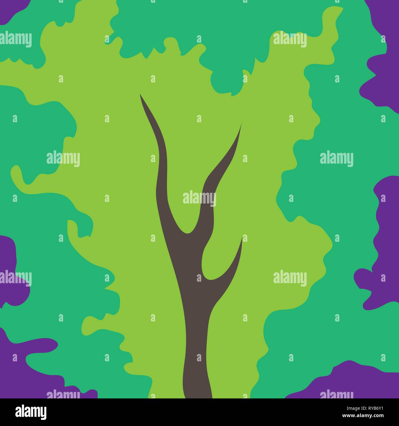 Abstract art tree green color. Vector illustration Stock Vector Image ...