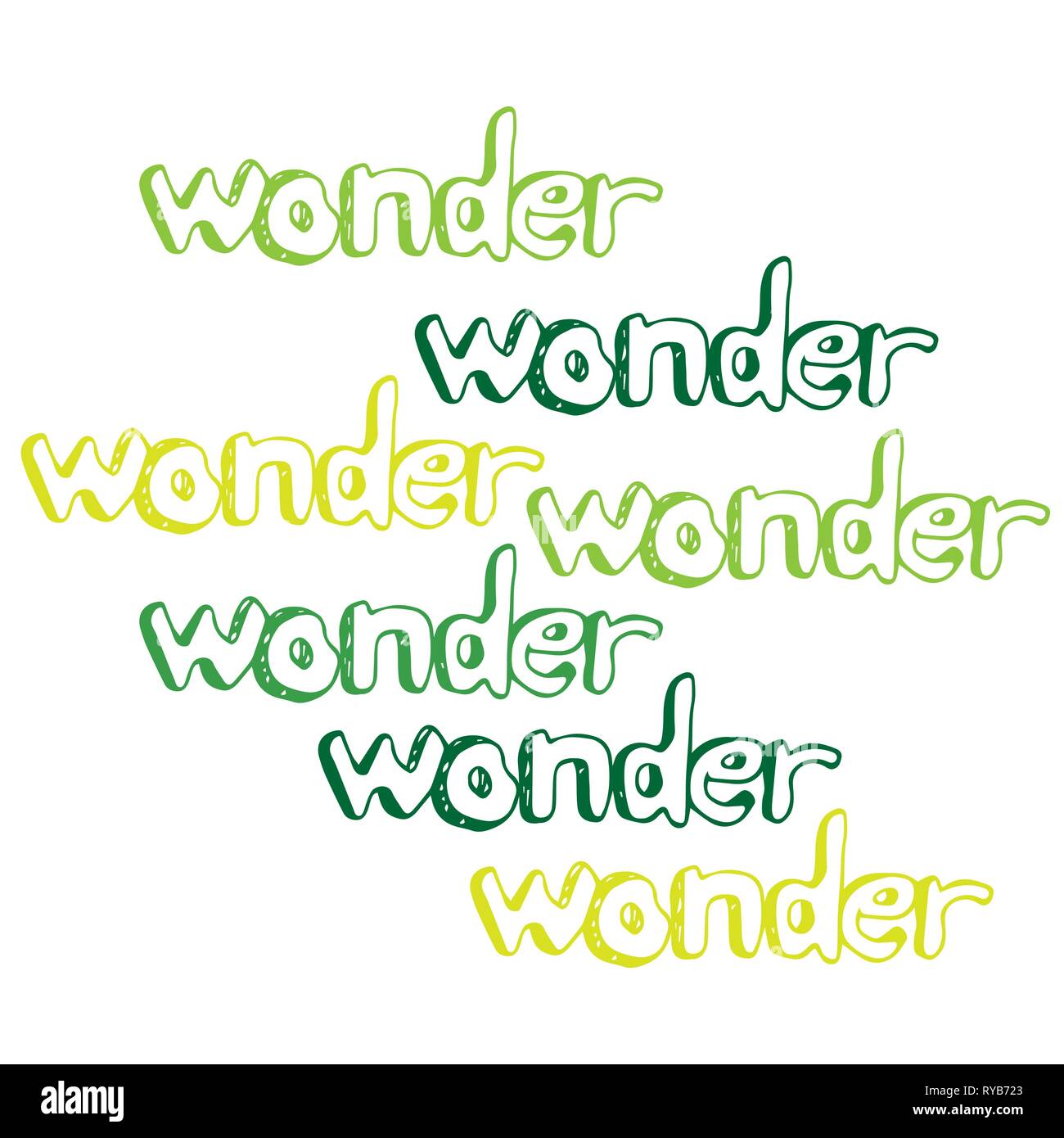 The word wonder Stock Vector Images - Alamy