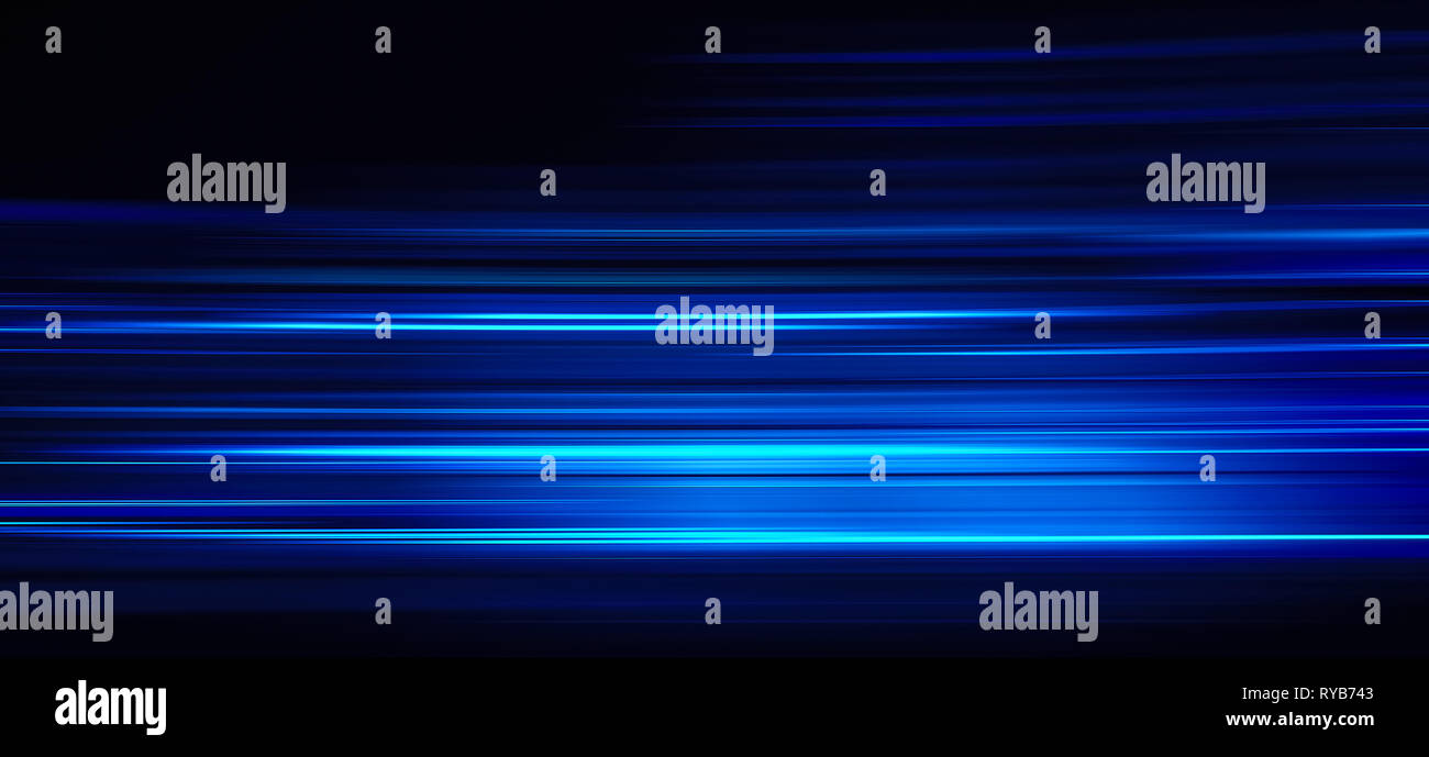 Abstract blue light trails on the dark background Stock Photo - Alamy