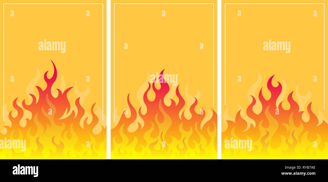 Three fire background Stock Vector Image & Art - Alamy