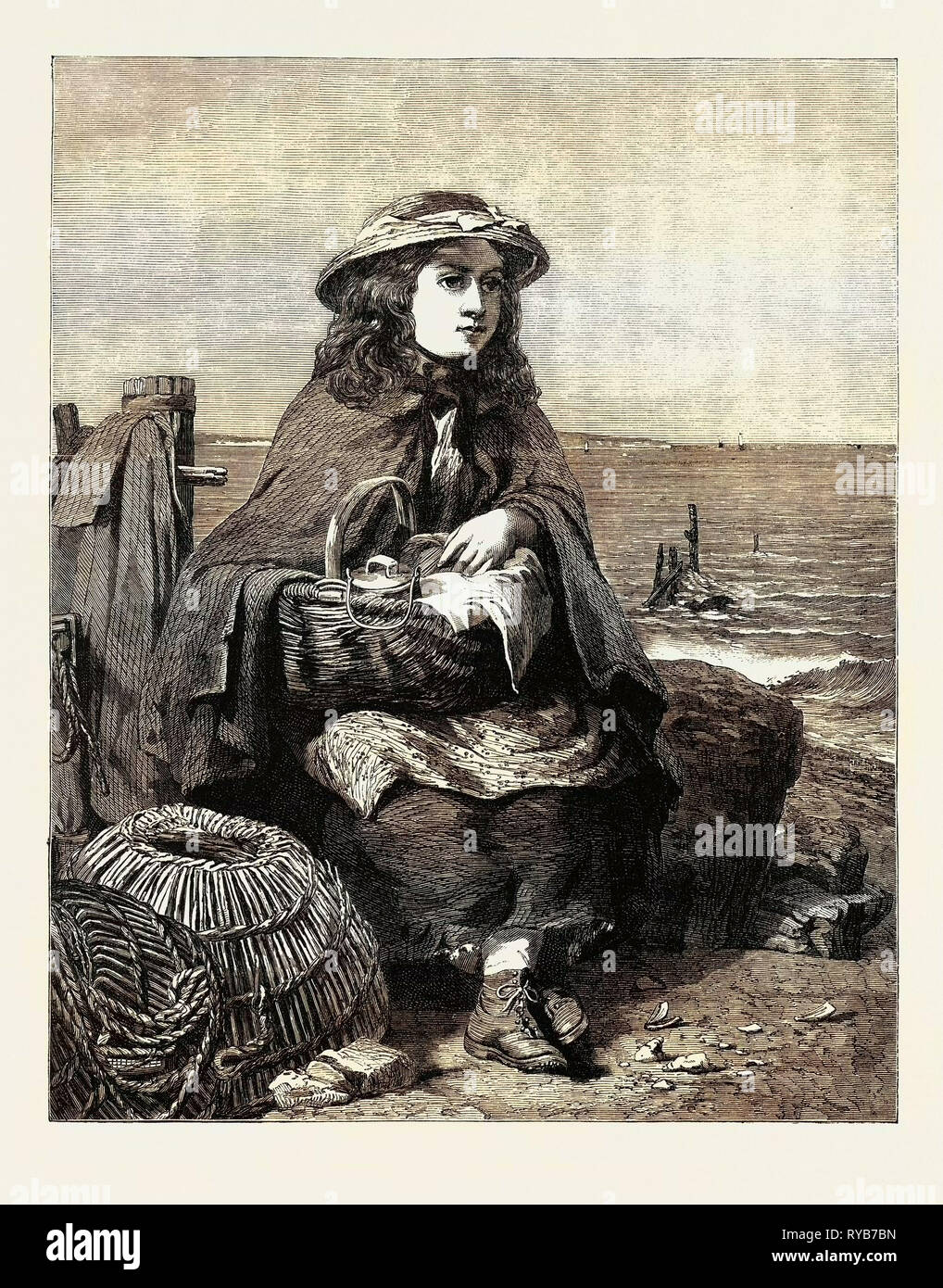 Waiting for Father, 1863 Stock Photo - Alamy