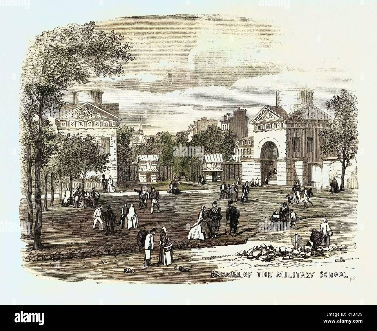 Barrier of the Military School, Paris, 1859 Stock Photo - Alamy
