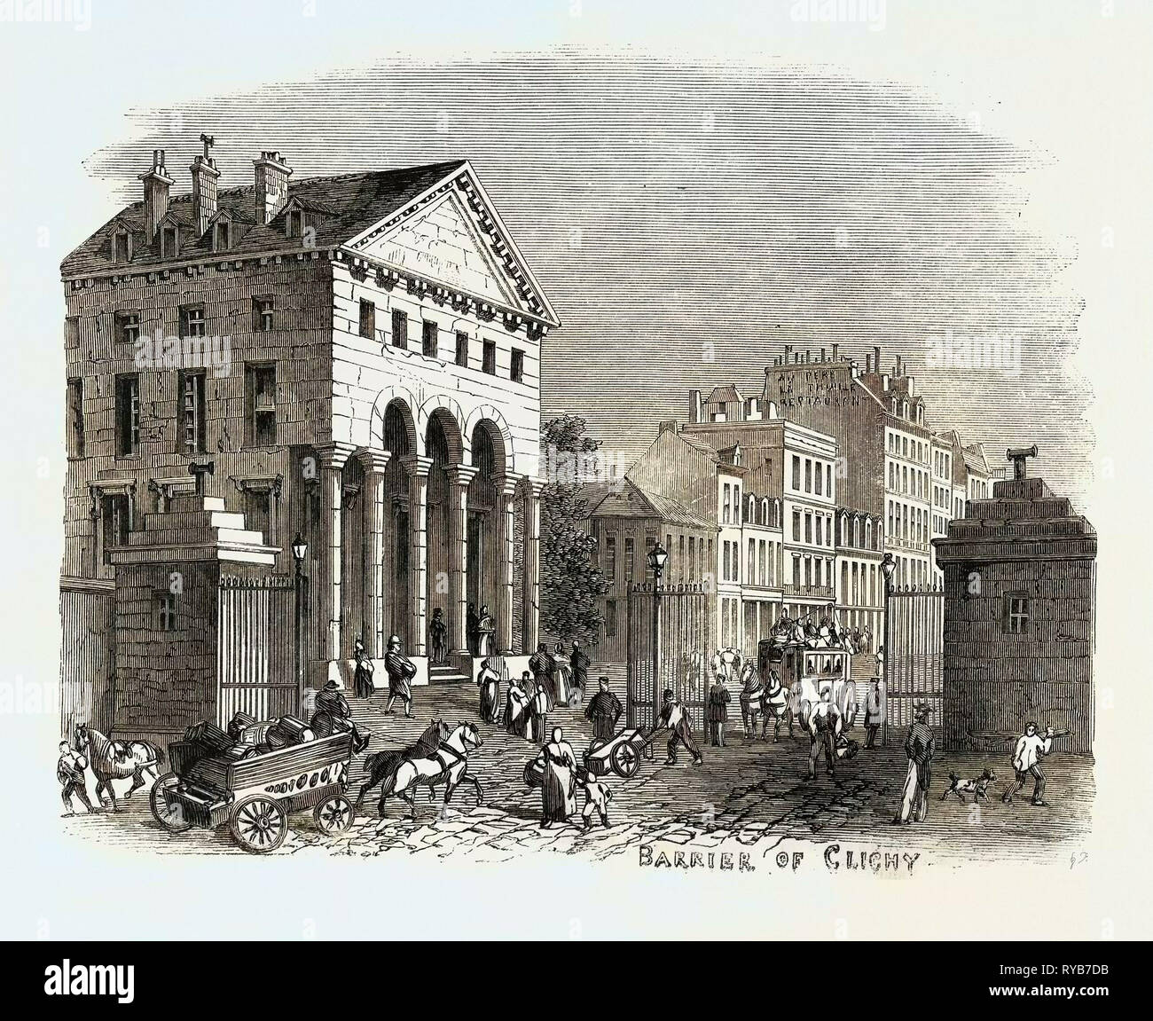 Barrier of Clichy, Paris, 1859 Stock Photo - Alamy