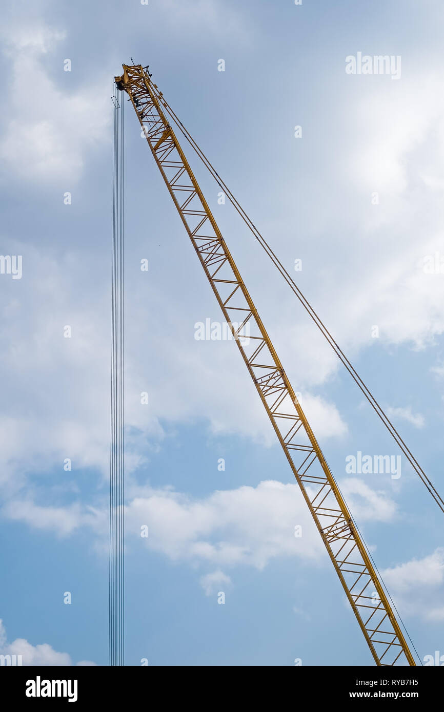 mobile construction big yellow crane Stock Photo - Alamy