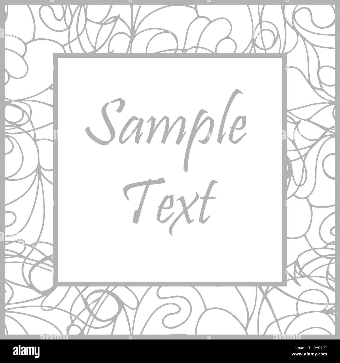 Hand drawn white art frame. Vector illustration Stock Vector Image ...