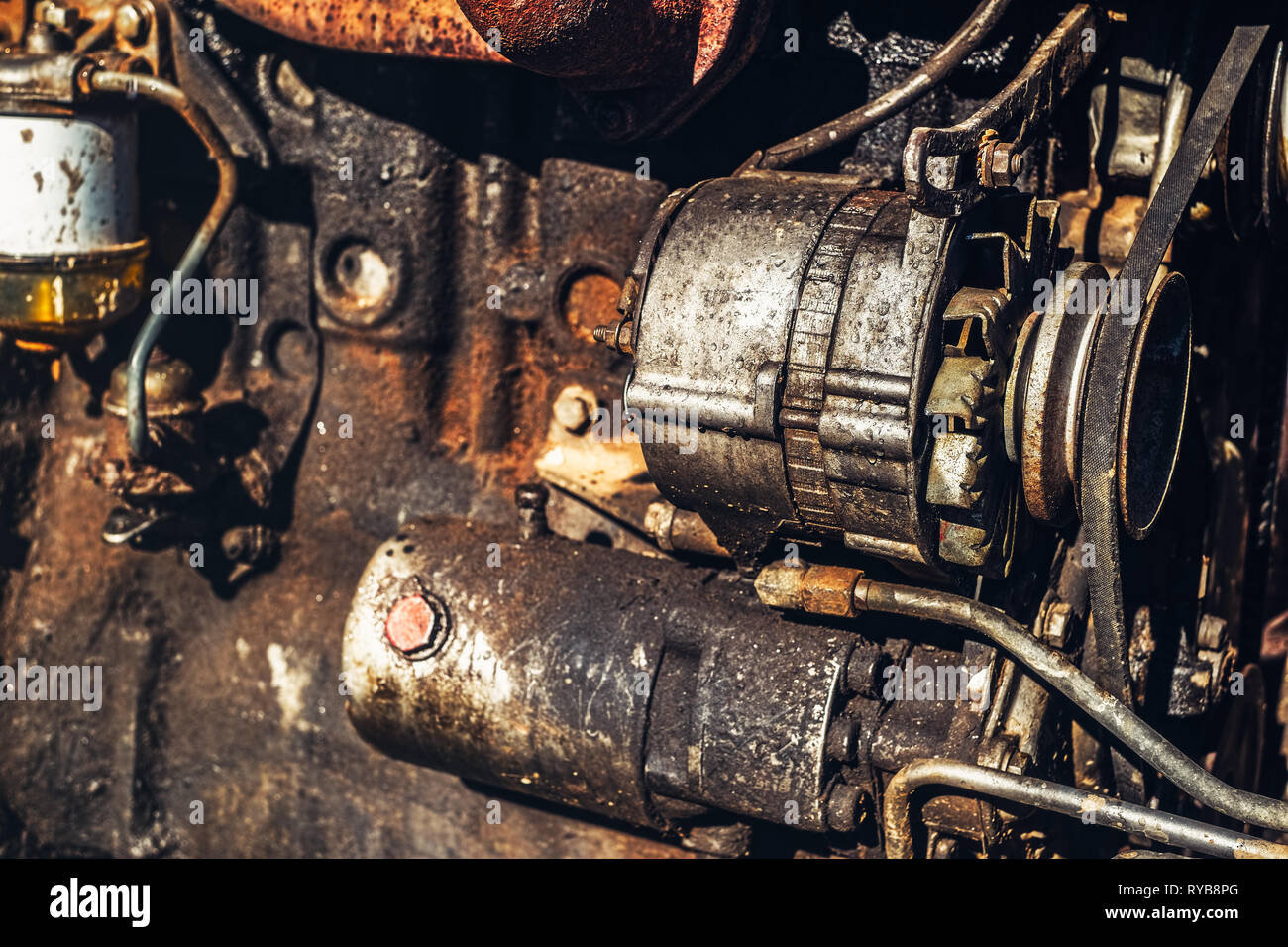 Dirty engine hi-res stock photography and images - Alamy