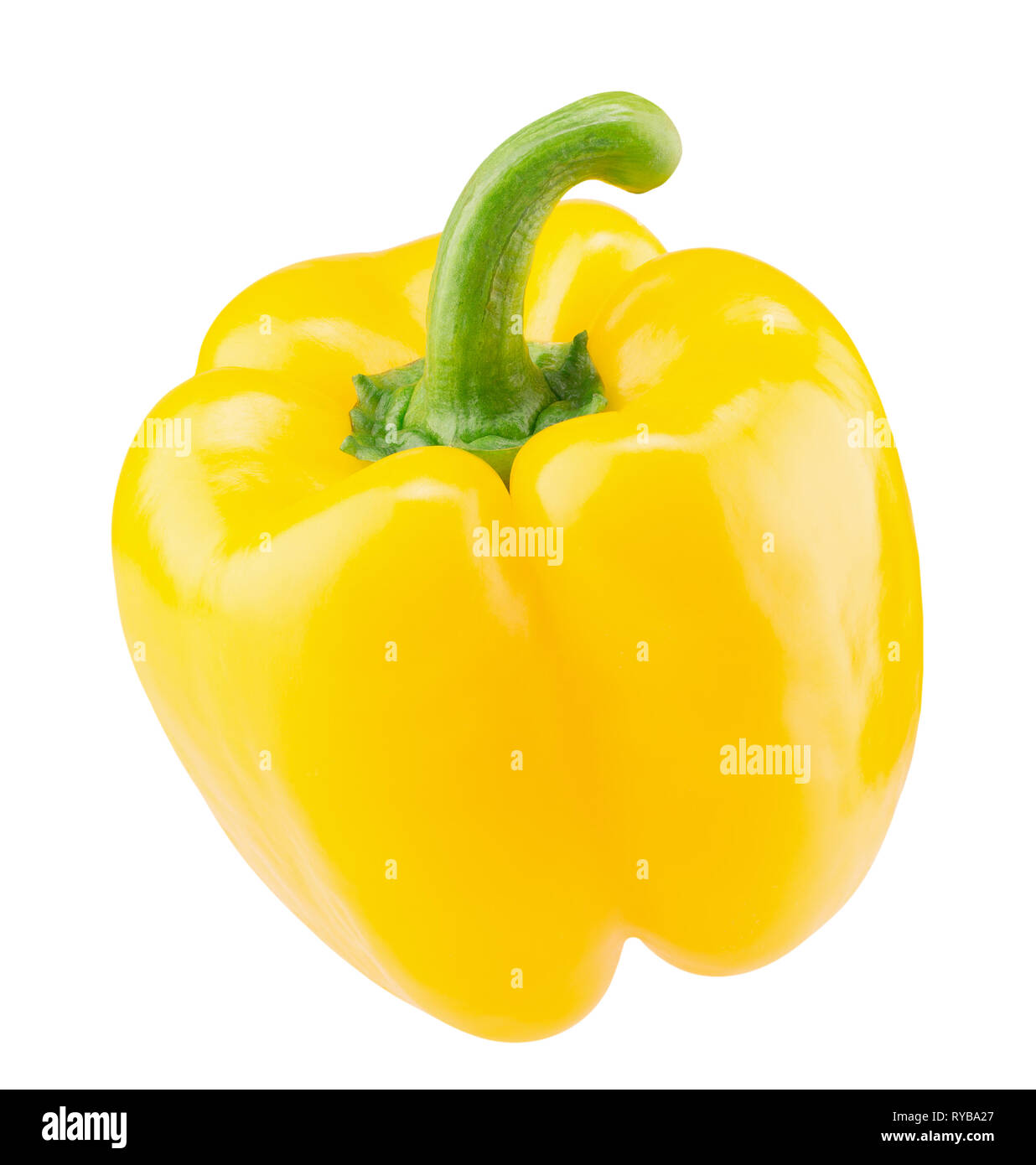 yellow pepper isolated on a white background Stock Photo - Alamy