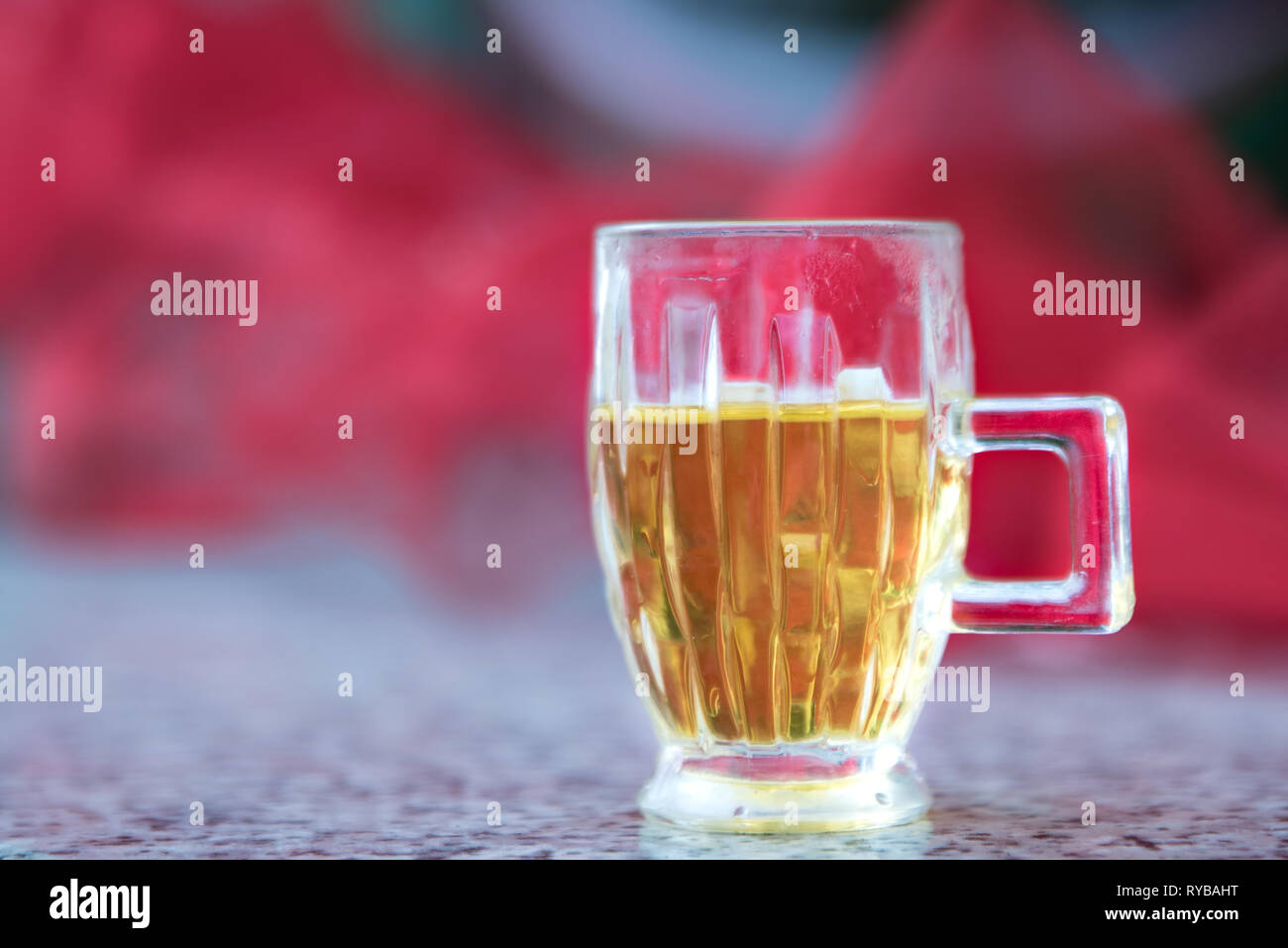 Detail shot of traditional Green Tea Known as Qawha in UAE Stock Photo ...