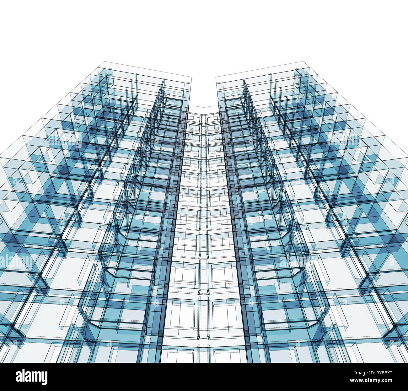 Abstract building concept. 3d rendering Stock Photo - Alamy