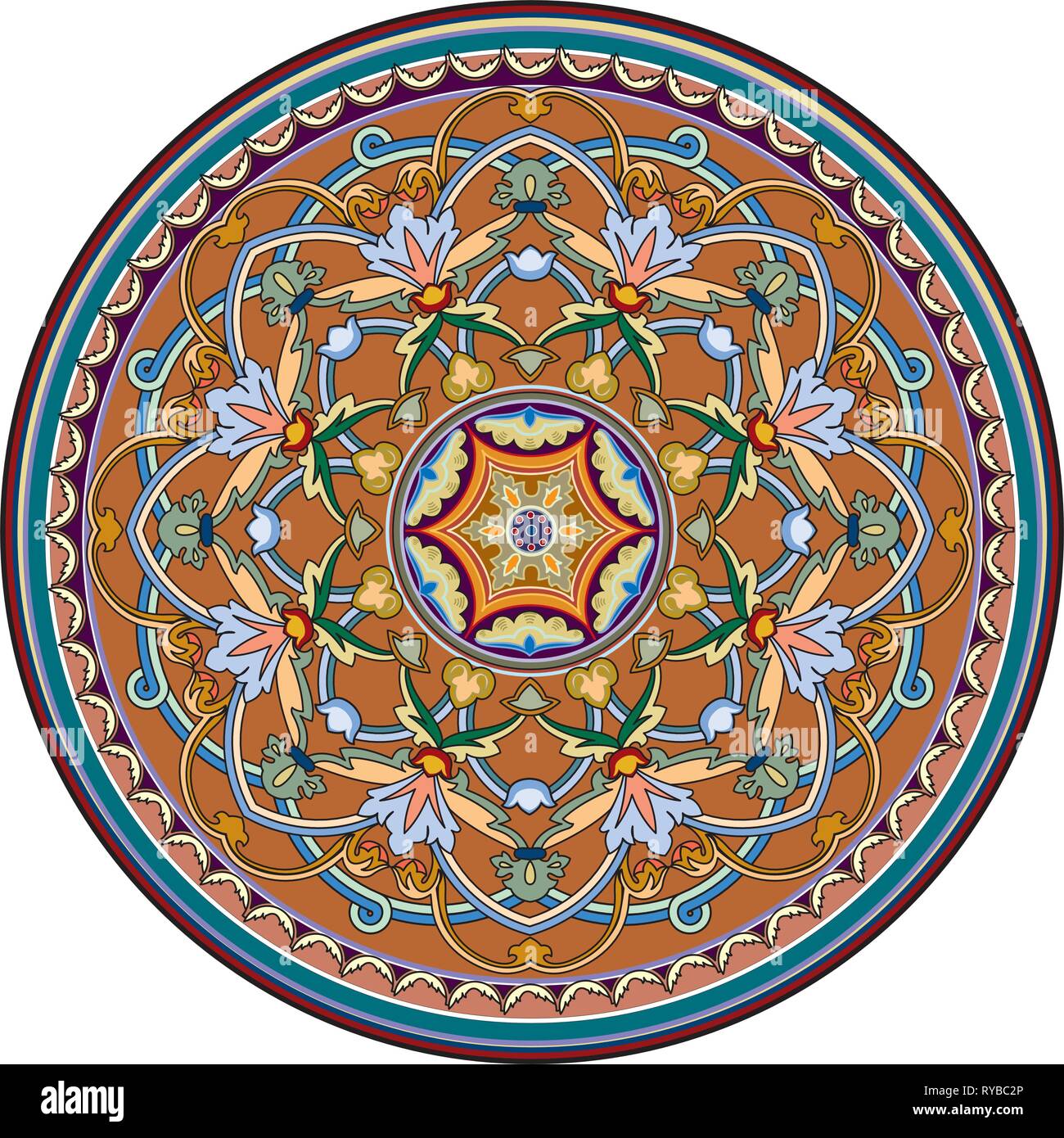 Arabic arabesque decorative texture Islamic ornamental colorful design ...