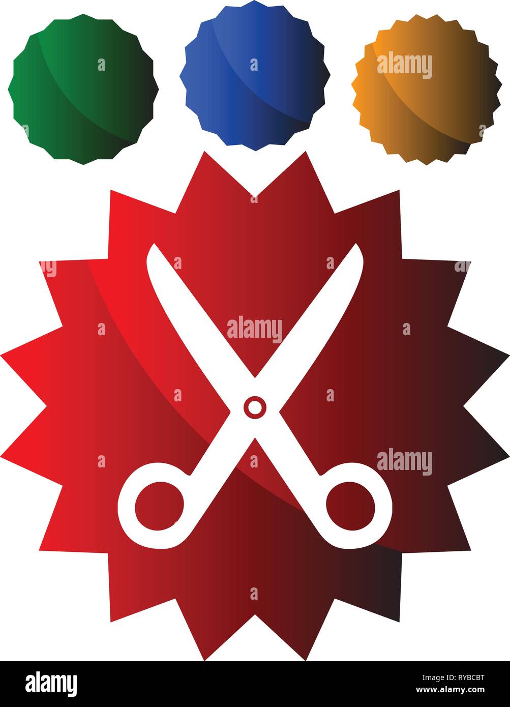 Icon with scissors symbol. Barber, hairdresser concept icon Stock ...