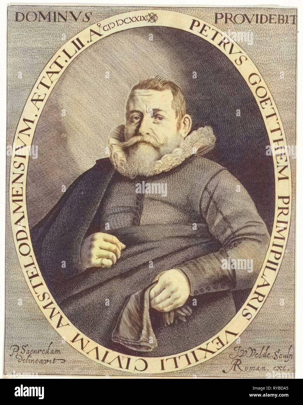 Portrait of Peter Goetthem, Jan van de Velde (II), Aegidius Roman, 1629 ...