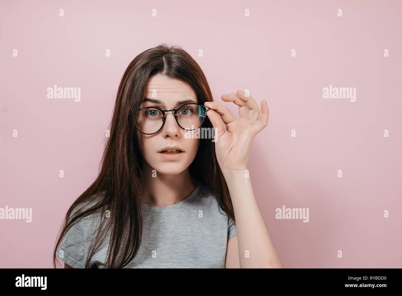 Serious female teacher in glasses hi-res stock photography and images ...