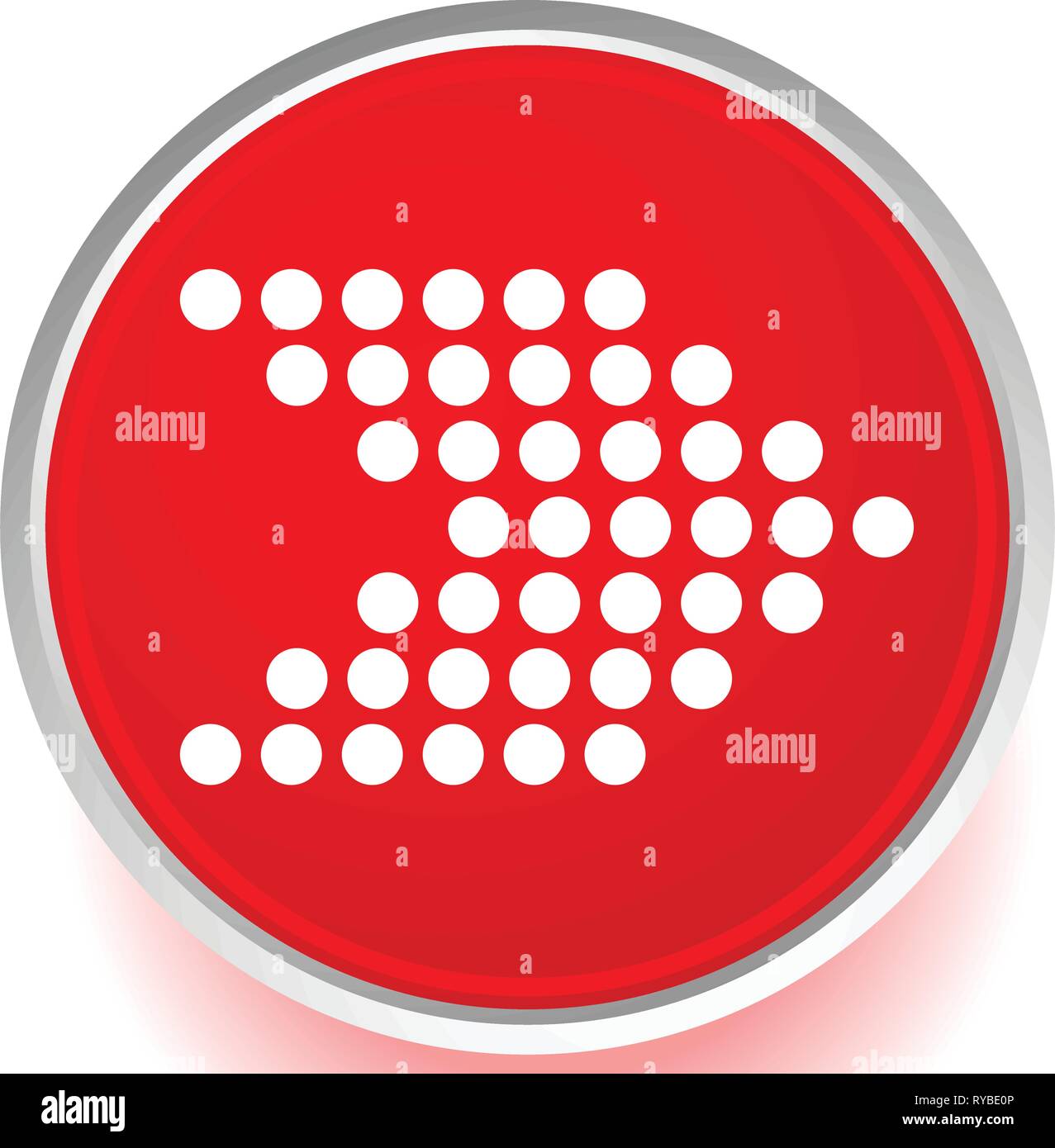 Icon, button with dotted arrow symbol. Right arrow Stock Vector Image ...