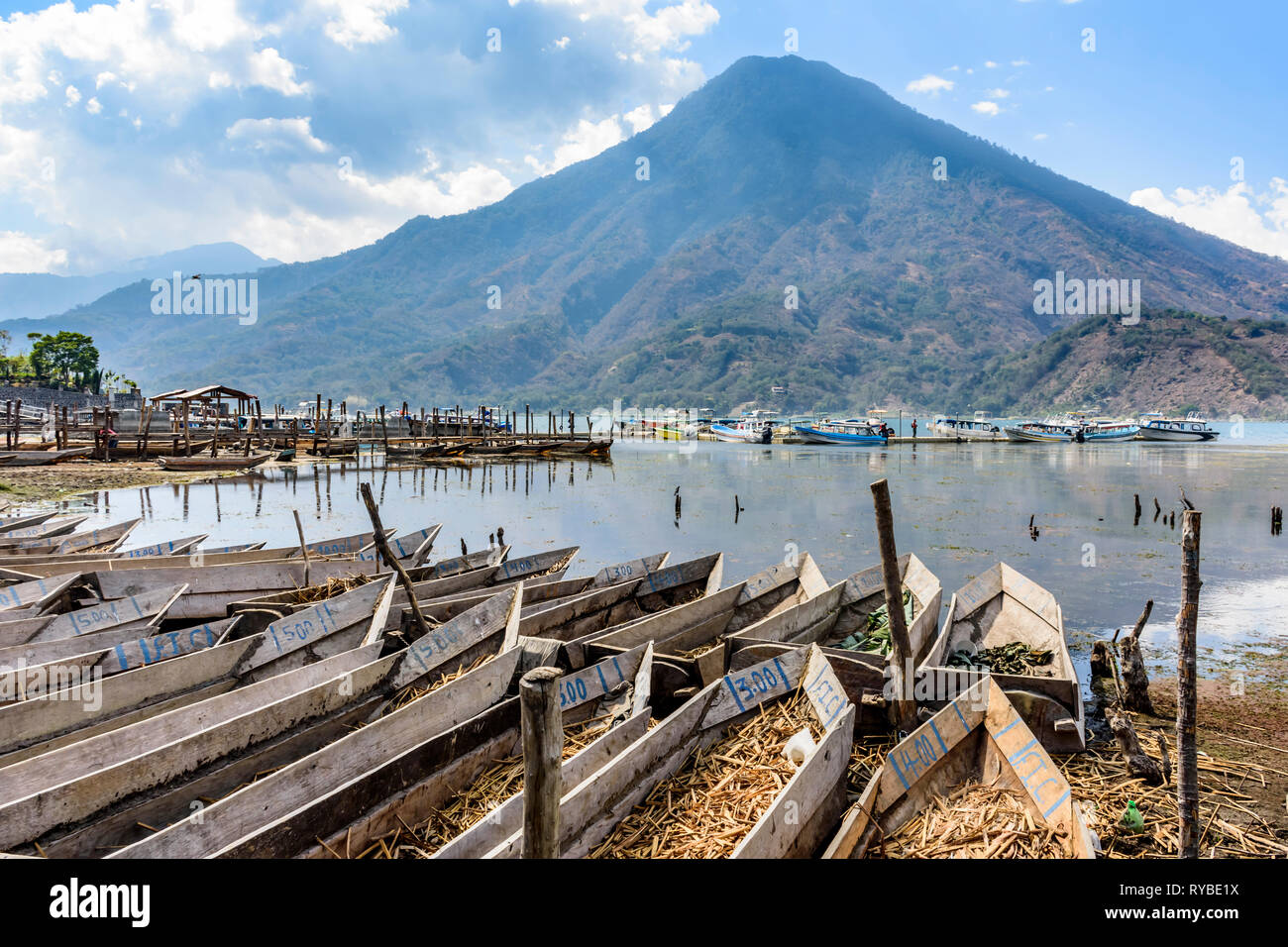 Santiago Atitlan, Lake Atitlan, Guatemala - March 8, 2019: Rows of ...