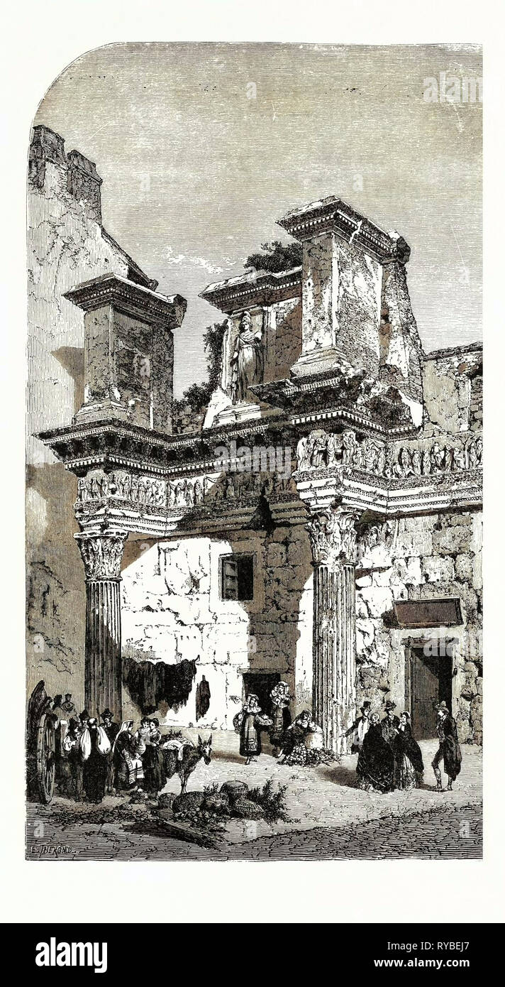 The Temple of Minerva. Rome Italy Stock Photo - Alamy