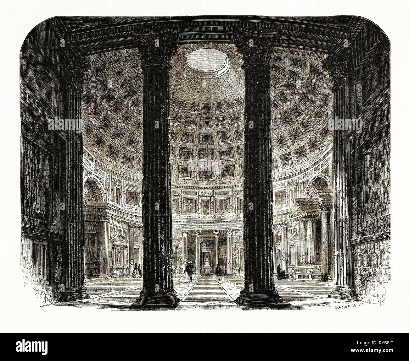 Interior of the Pantheon. Rome Italy Stock Photo - Alamy