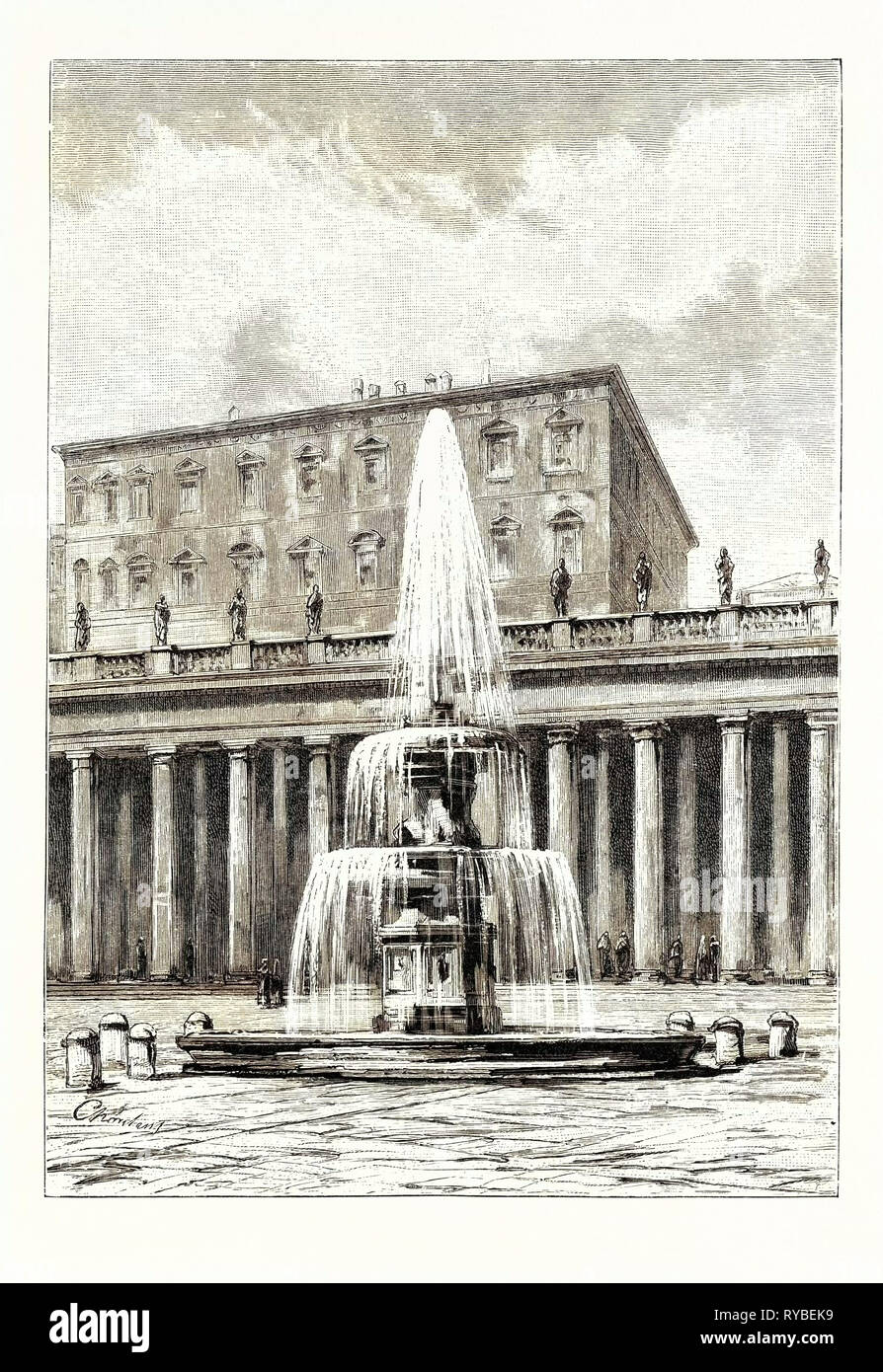 Fountain in Front of the Vatican. Rome Italy Stock Photo - Alamy